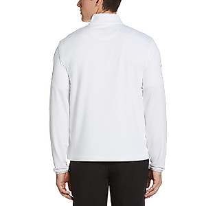 Callaway Men's Weather Series ¼ Zip Mock Neck Pullover For Men, Extended Sizes, Men’S Performance Apparel (Sizes Small-4Xl Big & Tall), White, 4X-Large