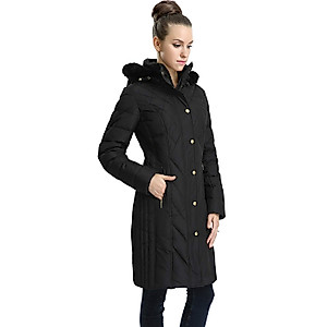 BGSD Women Addi Waterproof Hooded Long Down Parka Coat Novelty Winter Jacket Black X-Large