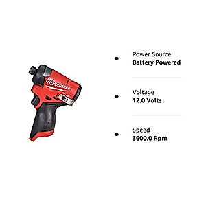 Milwaukee 3453-20 12V Fuel 1/4" Cordless Hex Impact Driver (Bare Tool)
