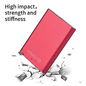 CALIDAKA 500GB / 1TB / 2TB Portable SSD Drive USB 3.0 External SSD Solid State Drive, High-Speed Data Transmission SSD Hard Drive Compatible with USB 3.0 Port USB 2.0 for Win 10 8 7 PC