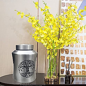 Cremation Urn for Ashes for Adults up to 160lbs Tree of Life Funeral Burial Urns Satin Bag for Human Ashes