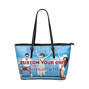 Personalized Bags and Totes for Women, Custom Photo & Text Leather Shoulder Handbags, Wedding Best Frind Gifts
