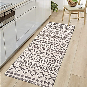 Rugshop Distressed Bohemian Anti Fatigue Standing Mat 18" x 47" Gray