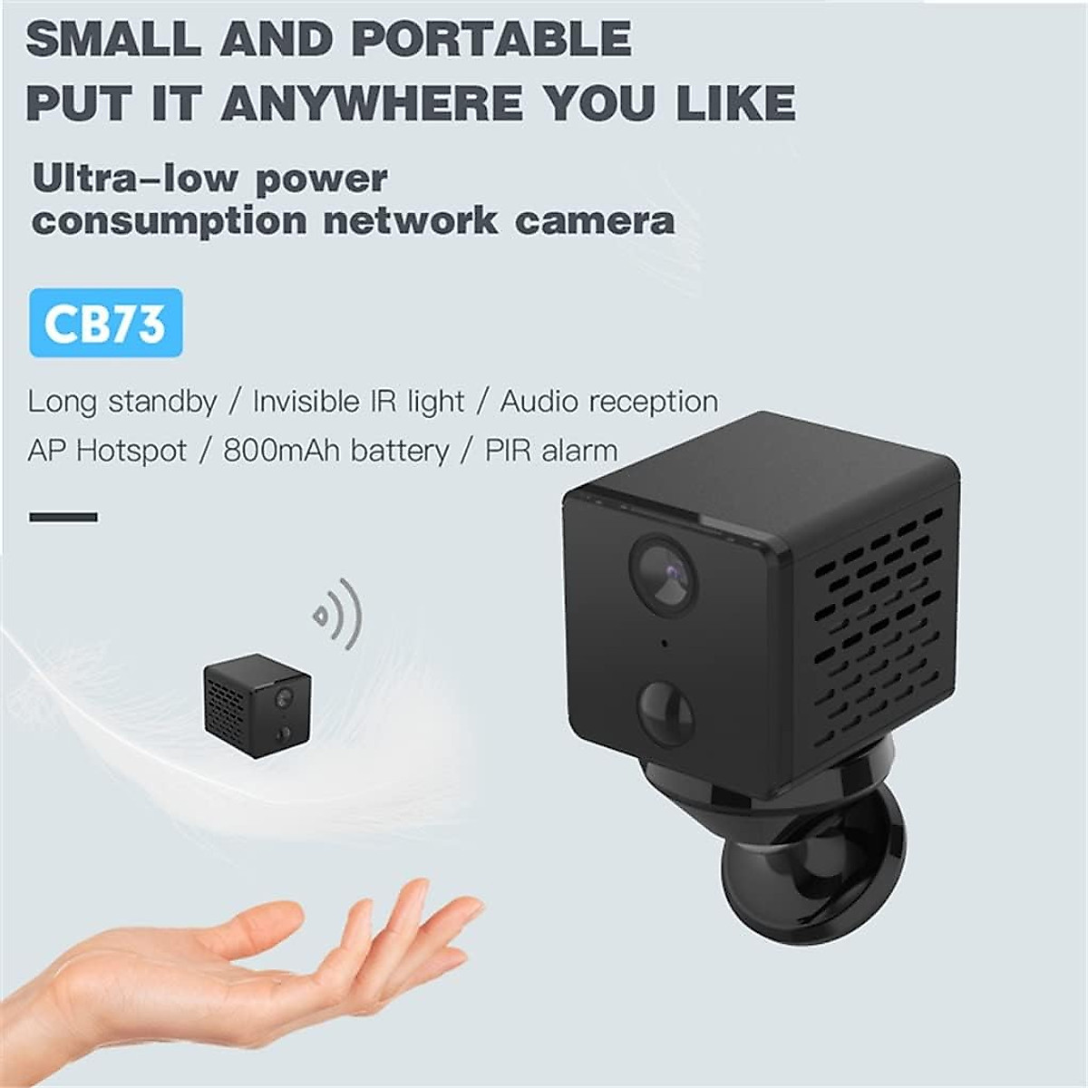 1080P Mini Camera Camera IP Camera Rechargeable Battery Camera Video Security Surveilllance Camera (Size : 64G) ()