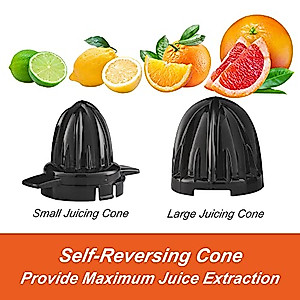 M MELENTA Electric Citrus Juicer, 41oz Large Capacity Orange Juicer Squeezer with Powerful Motor, Easy to Clean, Electric Lemon Juicer Extractor with Blue LED Working Lamp for Lime Orange Grapefruit