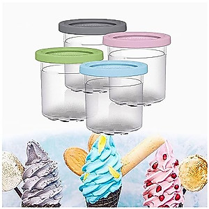 REMYS Creami Containers, for Ninja Creami Containers,16 OZ Ice Cream Containers for Freezer Safe and Leak Proof for NC301 NC300 NC299AM Series Ice Cream Maker