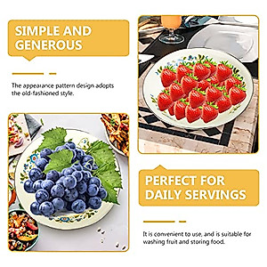 Cabilock Retro Serving Bowls Enamel Basin Vintage Style Basin Mixing Bowl Thickened Soup Bowl Food Container Enameled Washing Basin Colored Home Enamelware Kitchen Enamel Soup Bowl