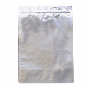 AwePackage Mylar Aluminum Foil Zipper Bag for Long Term food storage and collectibles - vacuum seal (50, Half Gallon(8x12"))
