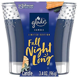Glade Candle Jar, Air Freshener, Fall Night Long, 3.4 oz