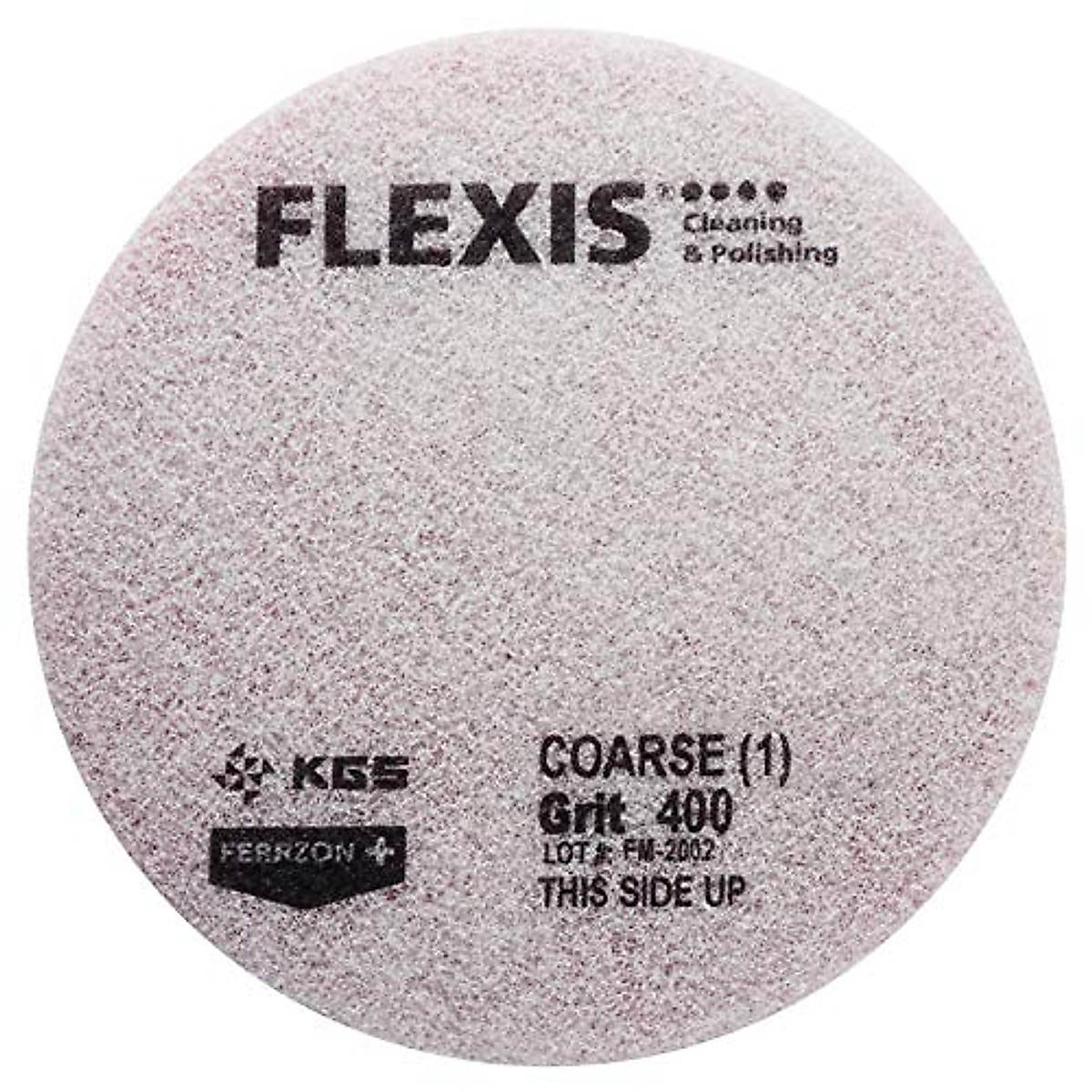 FLEXIS KGS Floor Cleaning & polishing Pads 11 inch grit 400 - red (2 Pack)