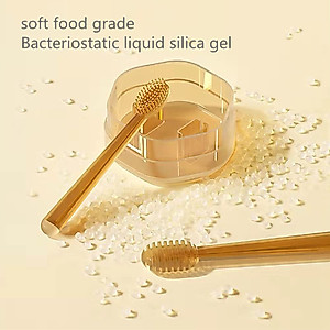 213 Nouri Liquid Silicone Baby Milk Toothbrush Tongue Brush, Oral Care Suitable for Infants, Soft Food Grade Silicone, with Dust Cover, BPA Free