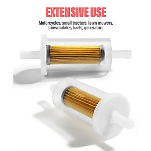 ESEWALAS 2PCS Fuel Filter for 1/4" Hose Lines,Inline Diesel Gasoline Fuel Filter,Universal High Flow Fuel Filters Replacement,Replace OEM 493629 695666 691035 5065 5065D 5065K