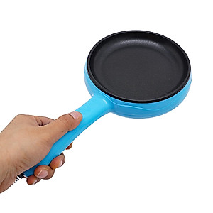 ZXTINGSHOP 6 Inch Frying Pan - 450W Nonstick Electric Skillet Fry Pan, Mini Frying Pan Egg Pan, 180°C/356°F, Blue