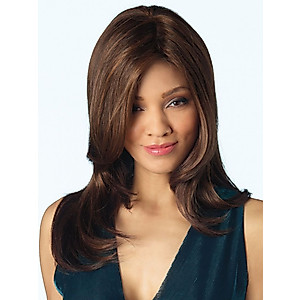 Bundle - 4 items: Brandi Wig by Amore, Christy's Wigs Q & A Booklet, BeautiMark Synthetic Shampoo & Wide Tooth Comb - Color: MARBLE BROWN-LR