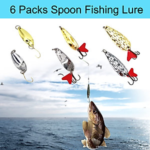 LASOCUHOO Fishing Lures Kit, (94Pcs) Spoon Lures, Soft Plastic Worms, Frog Lures, Bait Tackle Kit for Bass, Trout, Salmon for Freshwater and Saltwater