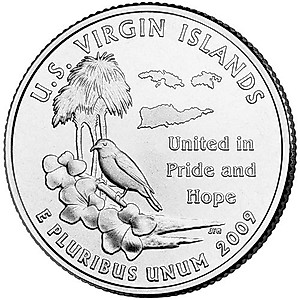 2009 S Silver Proof U.S. Virgin Islands Territory Quarter Choice Uncirculated US Mint