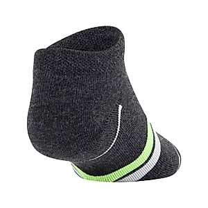 Under Armour Youth Essential Lite No Show Socks, 6-Pairs , X-Ray Yellow/Assorted , Small