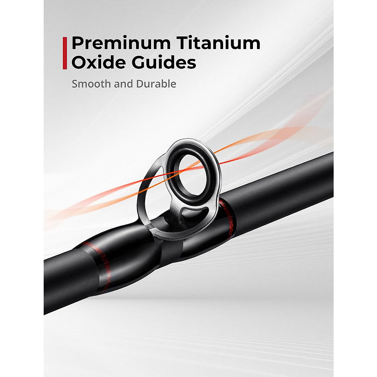 Piscifun Torrent Baitcaster Rod, Portable 2 Piece Casting Rod, Durable Lightweight Sensitive Baitcasting Fishing Rod (6'6" MH-F)