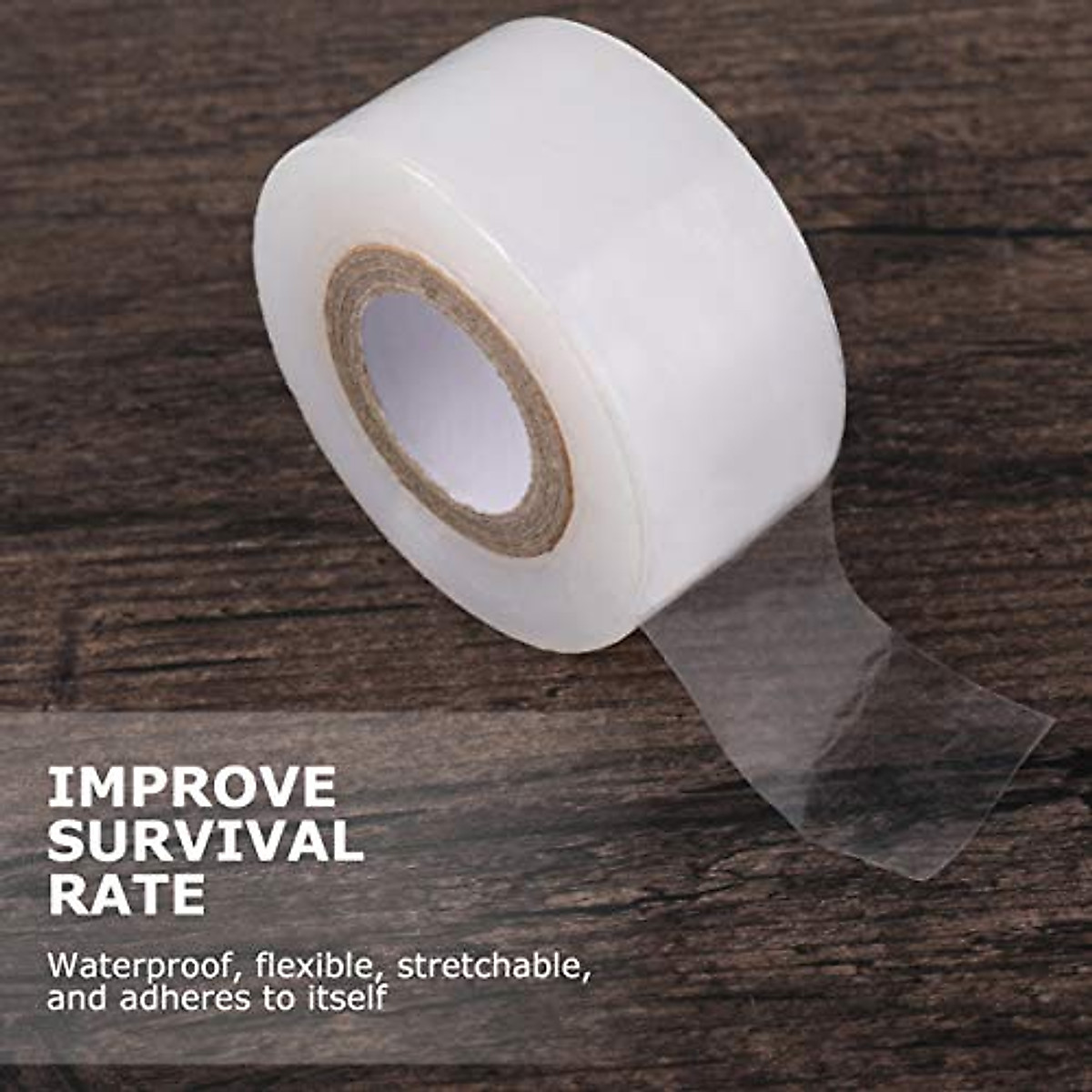 YARDWE Grafting Tape| 30mm Wide Clear Stretchable Nursery Grafting Films for Floristry Plants Repair, Bio- degradable Moisture Barrier Grafting Tools for Garden Trees Fruit Vegetable Flower