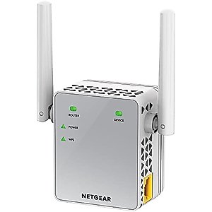 NETGEAR EX3700-100UKS AC750 WiFi Range Extender 802.11n/ac 1-Port Wall-plug External Antennas