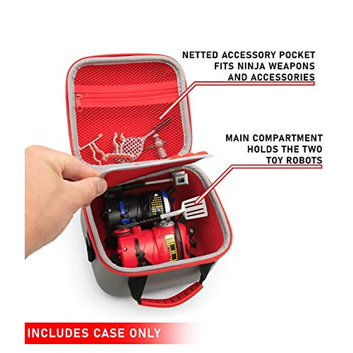 CASEMATIX Robot Toy Box Case Compatible with Ninja Bots Interactive Battling Robots and Accessories, Includes Case Only