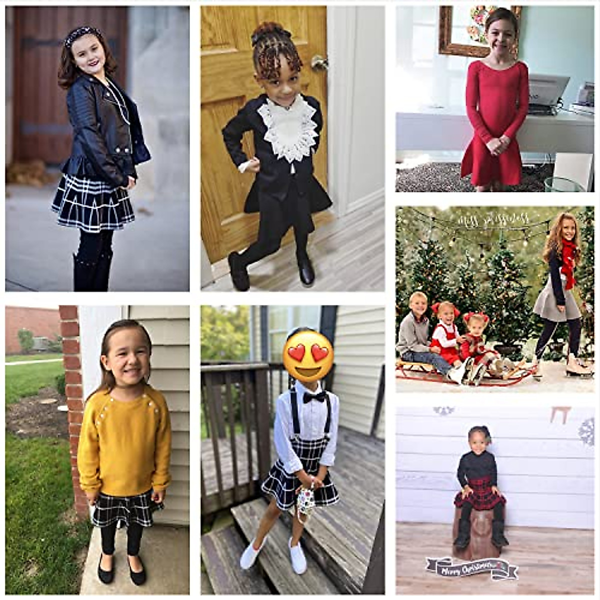 storeofbaby Little Girl Plaid Tutu Pettiskirt Skirt for Party 11-12 Years, Black Red