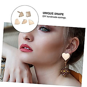 100 Pcs Geometric Stud Earrings Earring Posts Earring Stud Post DIY Jewelry Accessories Earring Backs for Studs Jewelry Making Accessories Earring Stud Back Earring Post Back
