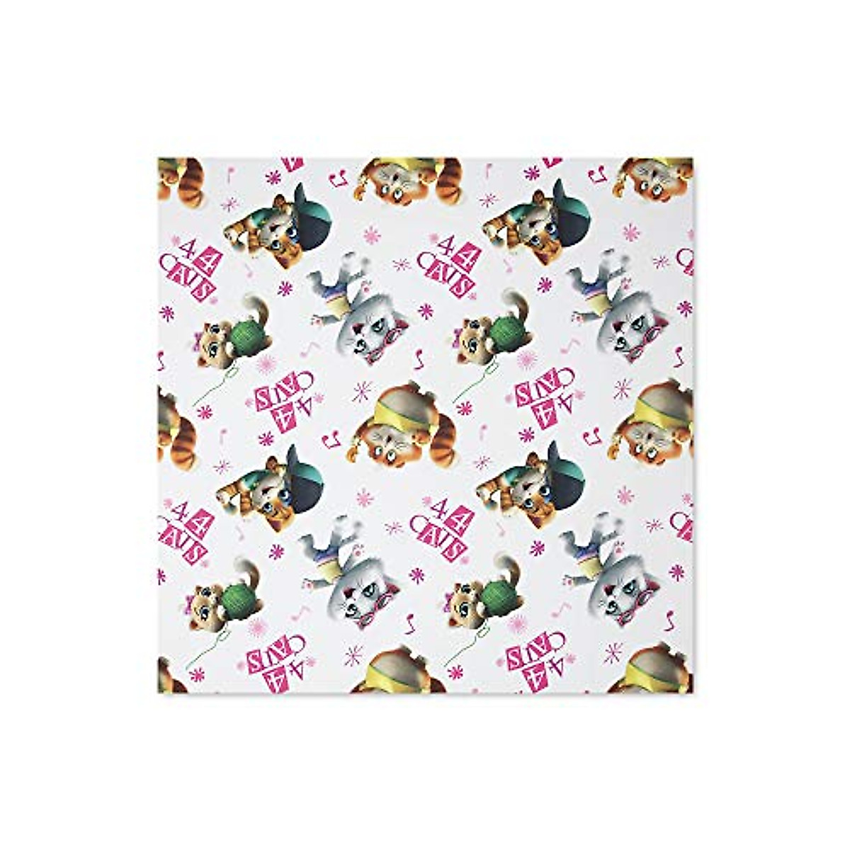 44 Cats 4 Piece Toddler Bedding Set - Includes Quilted Comforter, Fitted Sheet, Top Sheet, and Pillow Case, Pink (FFC102)