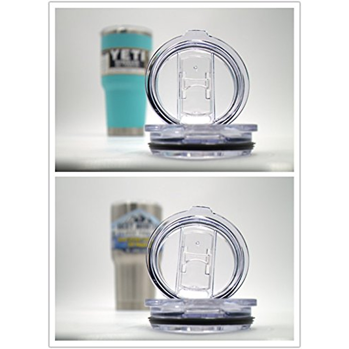 20 oz Tumbler Replacement Lid, Splash Proof & Spill Resistant With Slider Locking Closure, Lid Replacement for Yeti Tumbler, Ozark Trails and More Cooler Cup, Fit Open/Close 3.25 Inch Diameter