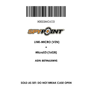 SPYPOINT Link Micro with 16GB MicroSD (Smallest on The Market!) Wireless/Cell Trail Camera, 4 Power LEDs, Fast 4G Photo Transmission w/Preactivated SIM, Fully Configurable via App (Link-Micro-V)