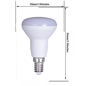 Edearkar R50 LED Light Bulbs 5W (45W Incandescent Bulb) 3000K R50 Long Neck LED Bulbs Reflector E14 Base 120 Degree Beam Angle Wide Flood Light for Home, School, Store, Pack of 4