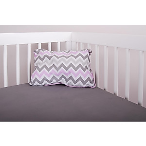 BabyFad Pink Chevron Zig Zag 9 Piece Baby Crib Bedding Set 100% Cotton