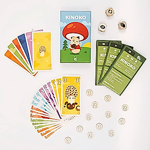 Helvetiq Kinoko Board Game - A Clever Deduction and Set Collection Game of Mysterious Mushrooms! Fun Family Game for Kids & Adults, Ages 7+, 2-4 Players, 20 Minute Playtime, Made