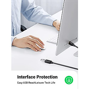 UGREEN USB Extender, USB 3.0 Extension Cable Male to Female USB Cable High-Speed Data Transfer Compatible with Webcam, Gamepad, USB Keyboard, Mouse, Flash Drive, Hard Drive, Oculus VR, Xbox 3 FT