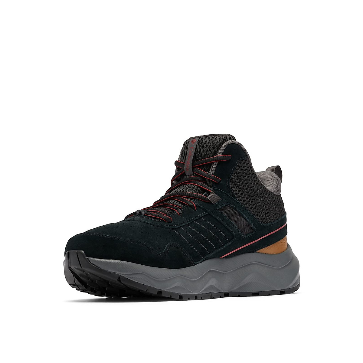 Columbia Men's Plateau Venture Mid, Black/Red Element, 11.5