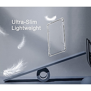 MoKo Case for All-New Amazon Kindle Fire HD 8 & 8 Plus Tablet (12th Generation-2024/2022 Release) 8", Ultra Clear Soft Flexible Transparent TPU Skin Bumper Back Cover Shell, Clear