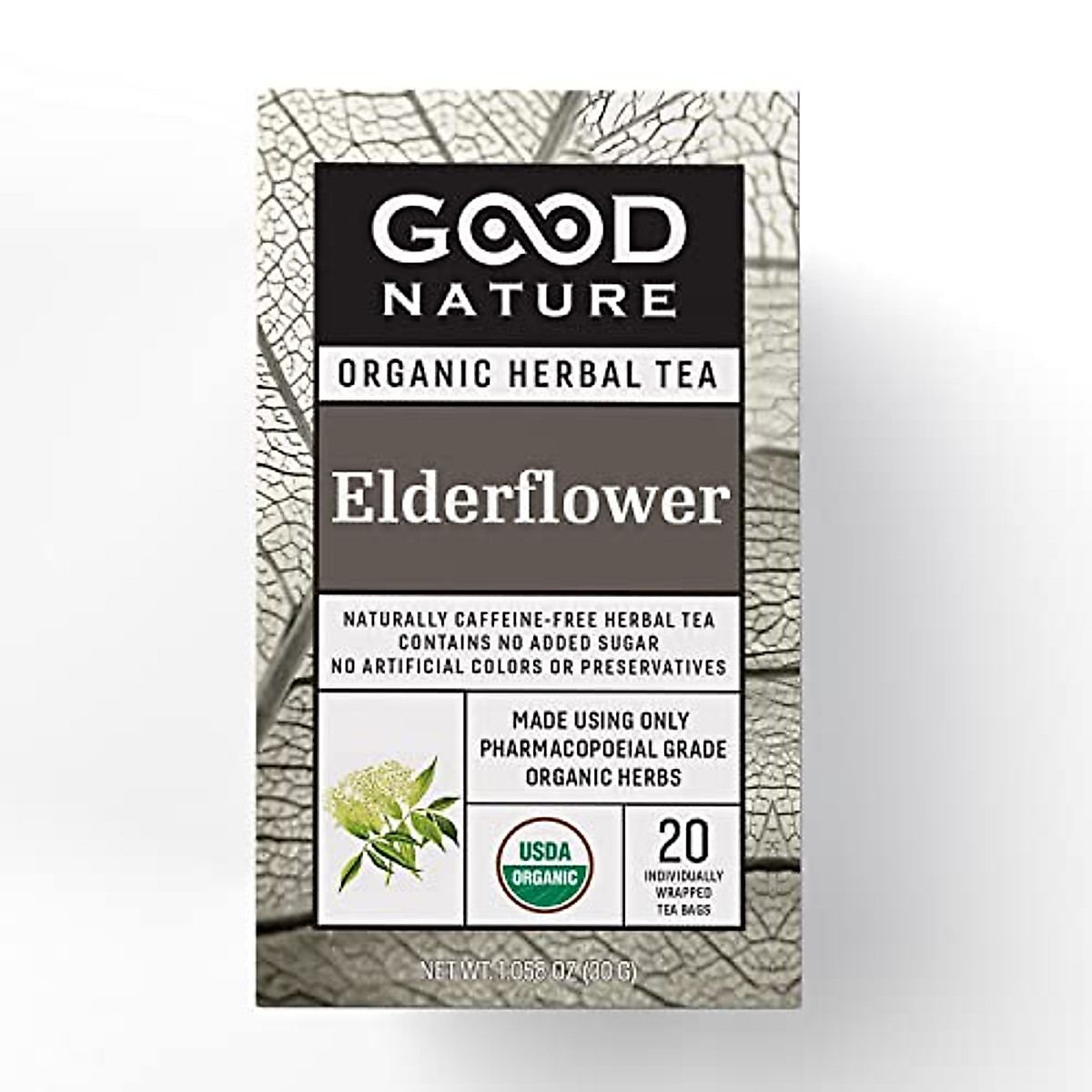 Good Nature Organic Elderflower Tea, 1.07 Ounce