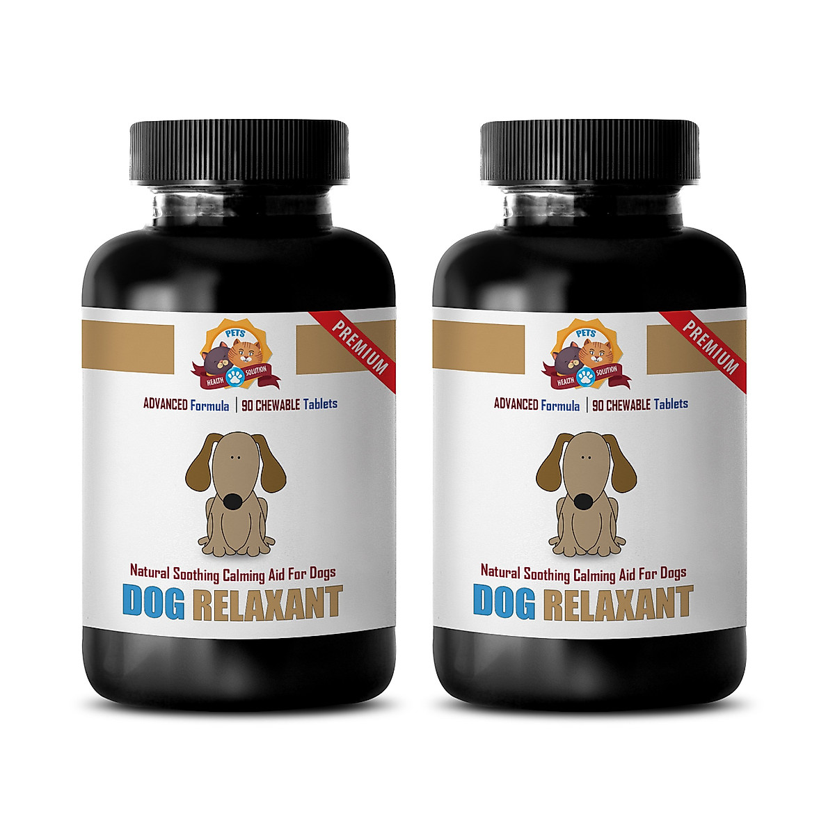 PETS HEALTH SOLUTION Relaxant for Dogs - Premium Relaxant for Dogs - Amazing Calming AID - Natural Formula - Treat - Dog Calming aid for Small Dogs - 180 Treats (2 Bottle)