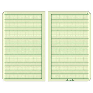 Rite in the Rain Weatherproof Hard Cover Notebook, 4 1/4" x 6 3/4", Green Cover, Universal Pattern (No. 970F-M), 6.75 x 4.25 x 0.625