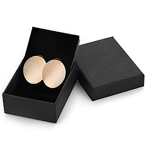 HelloFun Large Round Disc Drop Earrings Fashion Brushed Gold Drop Earrings for Women
