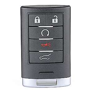 Keyecu Smart Proximity Remote Key 5 Button for Cadillac SRX 2010 2011 2012 2013 2014 2015 FCC ID:NBG009768T