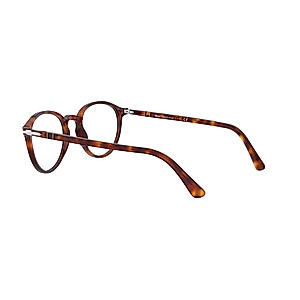 Persol PO3218V Round Prescription Eyewear Frames, Havana/Demo Lens, 51 mm