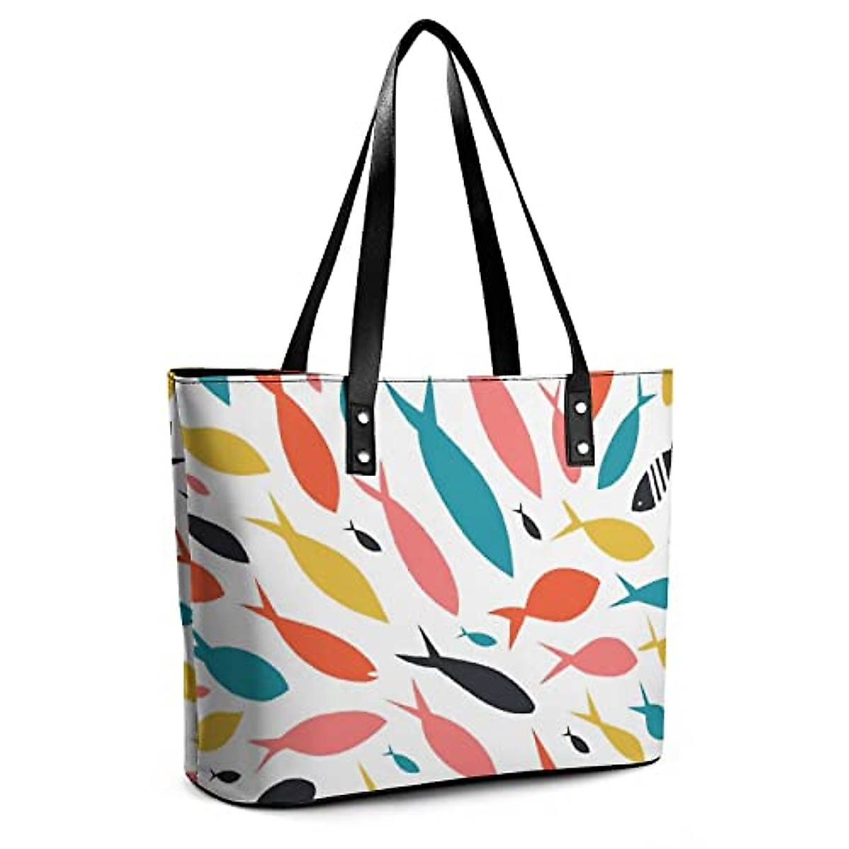 Womens Handbag Fish Leather Tote Bag Top Handle Satchel Bags For Lady