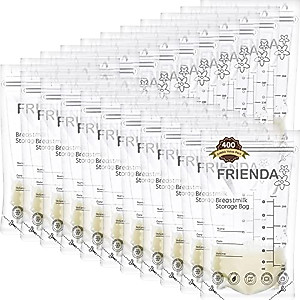 400 Count Breastmilk Storage Bags 7 oz Breast Milk Storing Bags Storage Container Self Standing Milk Bags for Breastmilk No Leak Double Seal Breastfeeding Bags