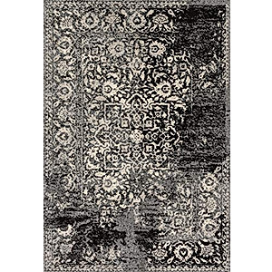 Loloi Emory Black/Ivory 5'-3" x 7'-7" Area Rug