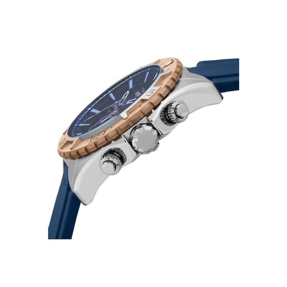 Invicta Men's Aviator Stainless Steel Quartz Watch with Silicone Strap, Blue, 26 (Model: 22523)