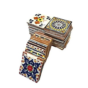 Broken Talavera Mexican Tile in Mixed Desings A1 Quality Tiles, 15 Pounds, Best Deal on Amazon!