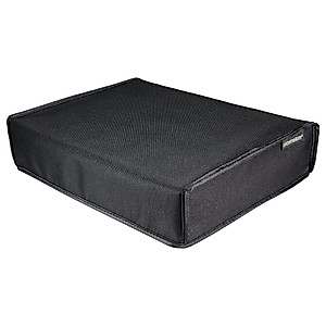 eXtremeRate Black Horizontal Dust Cover for Xbox One S Console Custom Designed Double Layer Soft Neat Lining Waterproof Dustproof Precision Cut Easy Access Cable Port