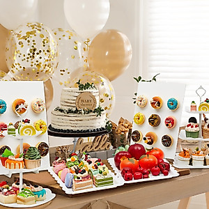 7 Pieces Cake Stand Set Including Donut Display Stand Cake Stand 3 Tier Serving Stand Cupcake Stand Dessert Serving Tray Dessert Stands Dessert Table Display Set for Party Wedding Birthday Baby Shower