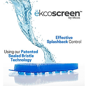 Ekcos Innovations EKS-8BM-12 ekcoscreen 60 Day Premium Anti-Splash Urinal Screen, for Heavy Use Public Restrooms, Blue/Mango, 7x8-Inch (Pack of 12)